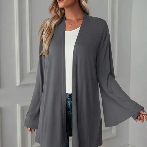 Alfani | Sweaters | Nwt Alfani Stadium Gray Open Front Cardigan | Poshmark